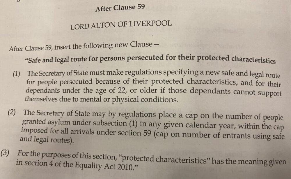 Illegal Migration Bill - plea for people with protected characteristics ...